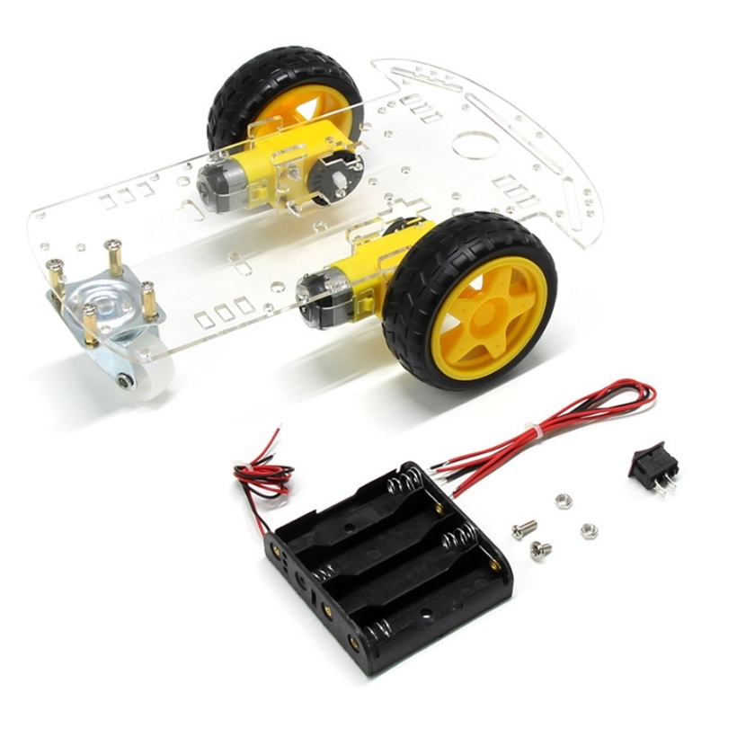 Khung xe Robot 3 bánh 2 động cơ bằng mica - Thực hành Arduino ESP8266 ...