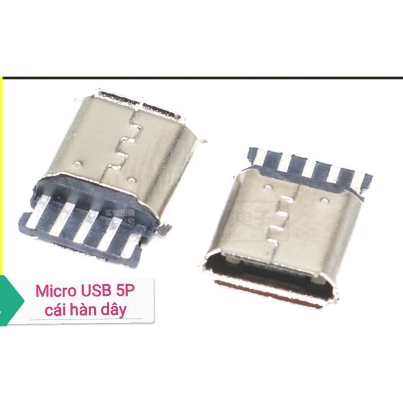2 chiếc Đầu cái Micro USB 5P cổng Micro USB 5 chân kiểu hàn dây | Shopee Việt Nam