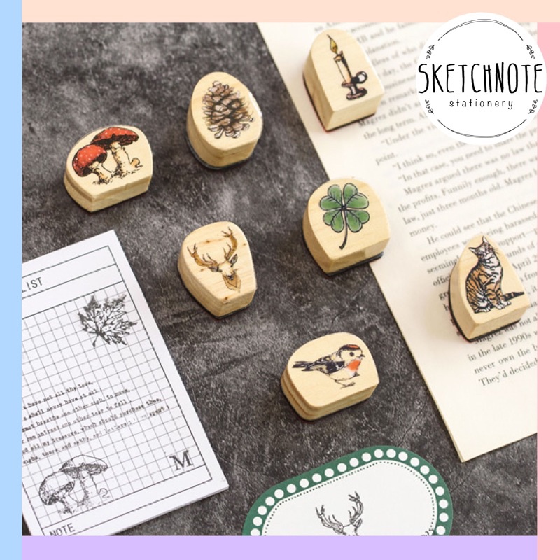 Stamp con dấu gỗ mini động vật SP001 | Shopee Việt Nam