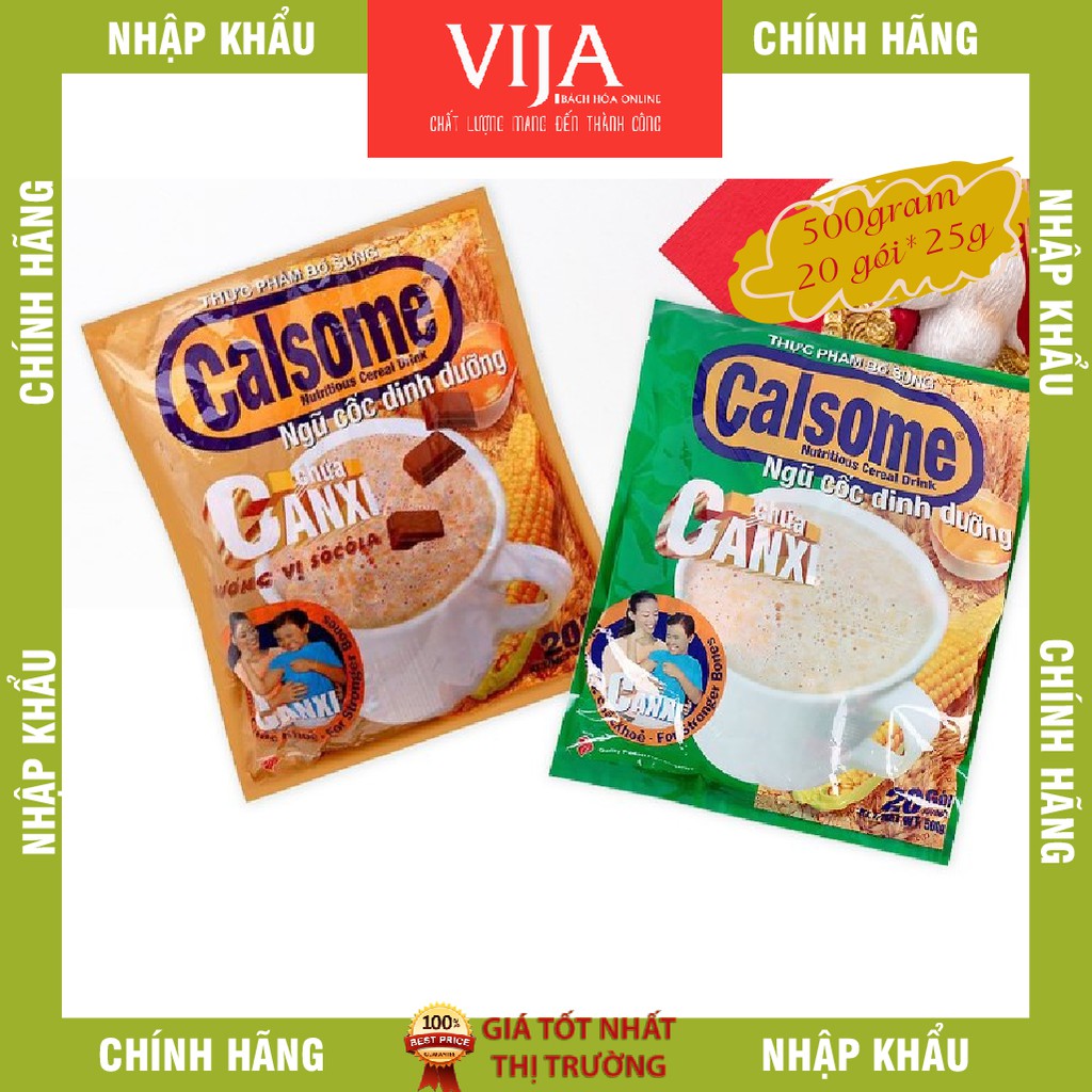 Ngũ Cốc Dinh Dưỡng Calsome Gói 500g (25GR X 20 gói) | Shopee Việt Nam