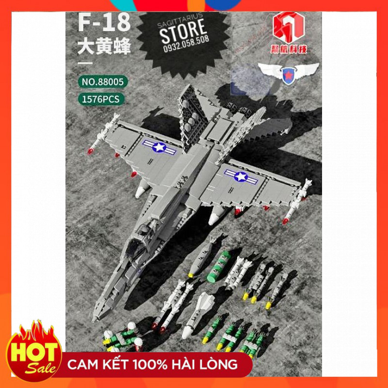Lego No.88005 Lắp Ráp Máy Bay Tiêm Kích F-18 Size Lớn ( 1576 Mảnh - Hàng Nội Địa TQ chất lượng ...