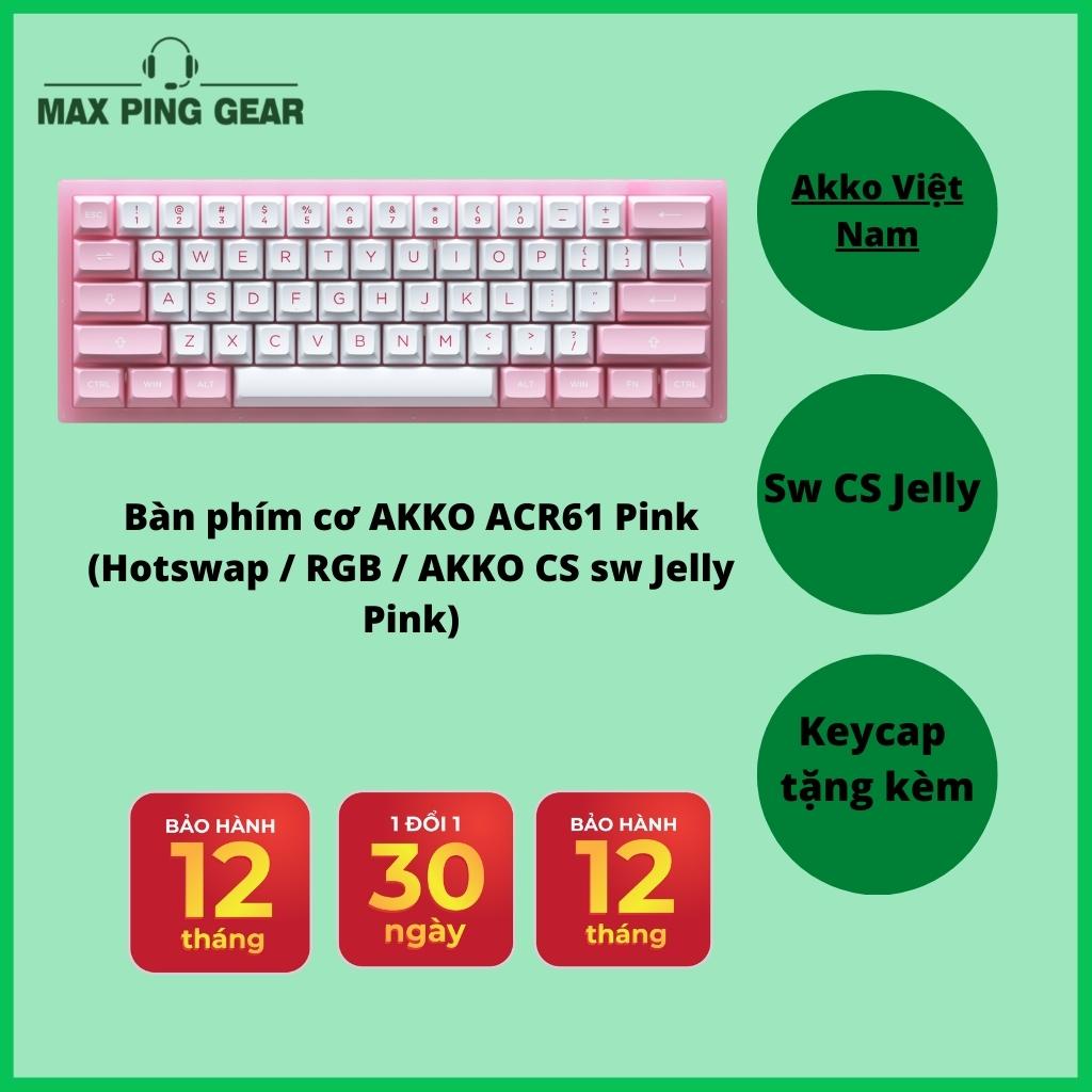 Bàn phím cơ AKKO ACR61 Pink (Hotswap / RGB / AKKO CS sw Jelly Pink ...