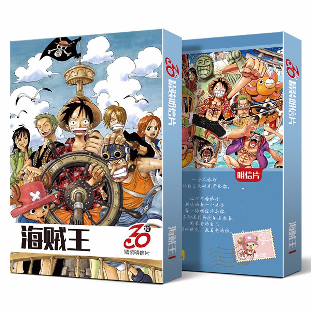 Hộp ảnh Postcard One piece đảo hải tặc 30 tấm thiết kế thông minh độc ...