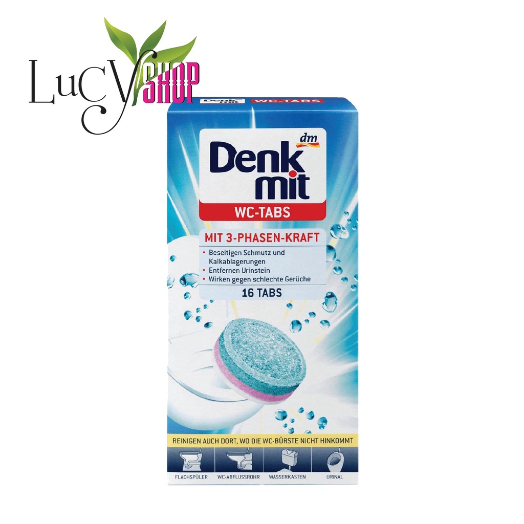 Viên tẩy bồn cầu Denkmit WC-Tabs hộp 16 viên | Shopee Việt Nam