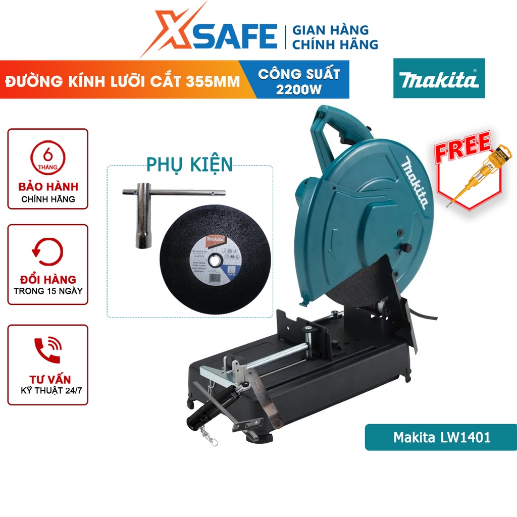 Máy cắt sắt MAKITA LW1401 công suất 2200W, đường kính đá cắt 355mm, tốc ...