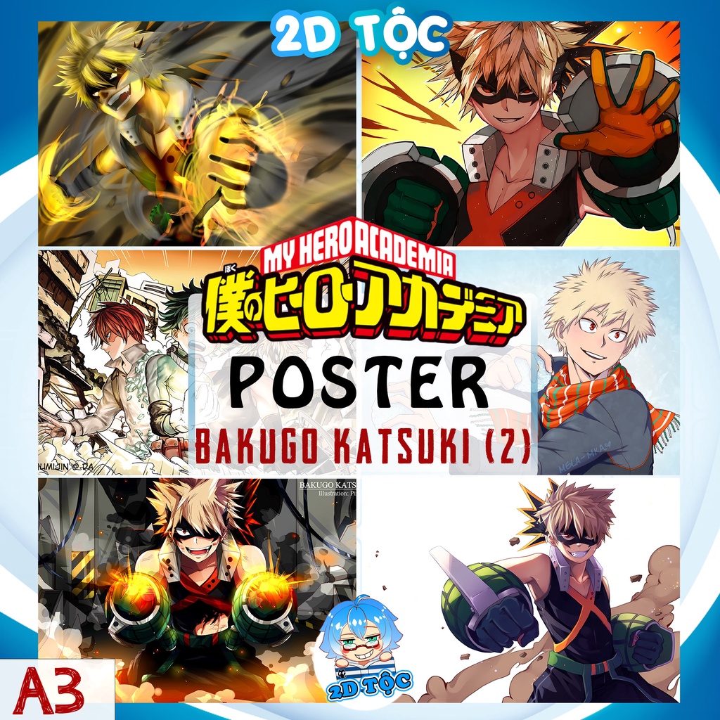 Tranh poster A3 Bakugo Katsuki (2) Anime Boku no Hero Academia chất ...