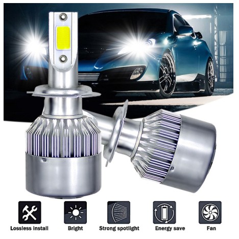 Đèn pha cos LED chân H4 xe hơi ô tô Toyota Innova Vios Honda City Civic ...