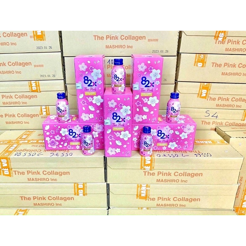 Nước uống the pink collagen 82x hộp 10 chai nhật bản | Shopee Việt Nam