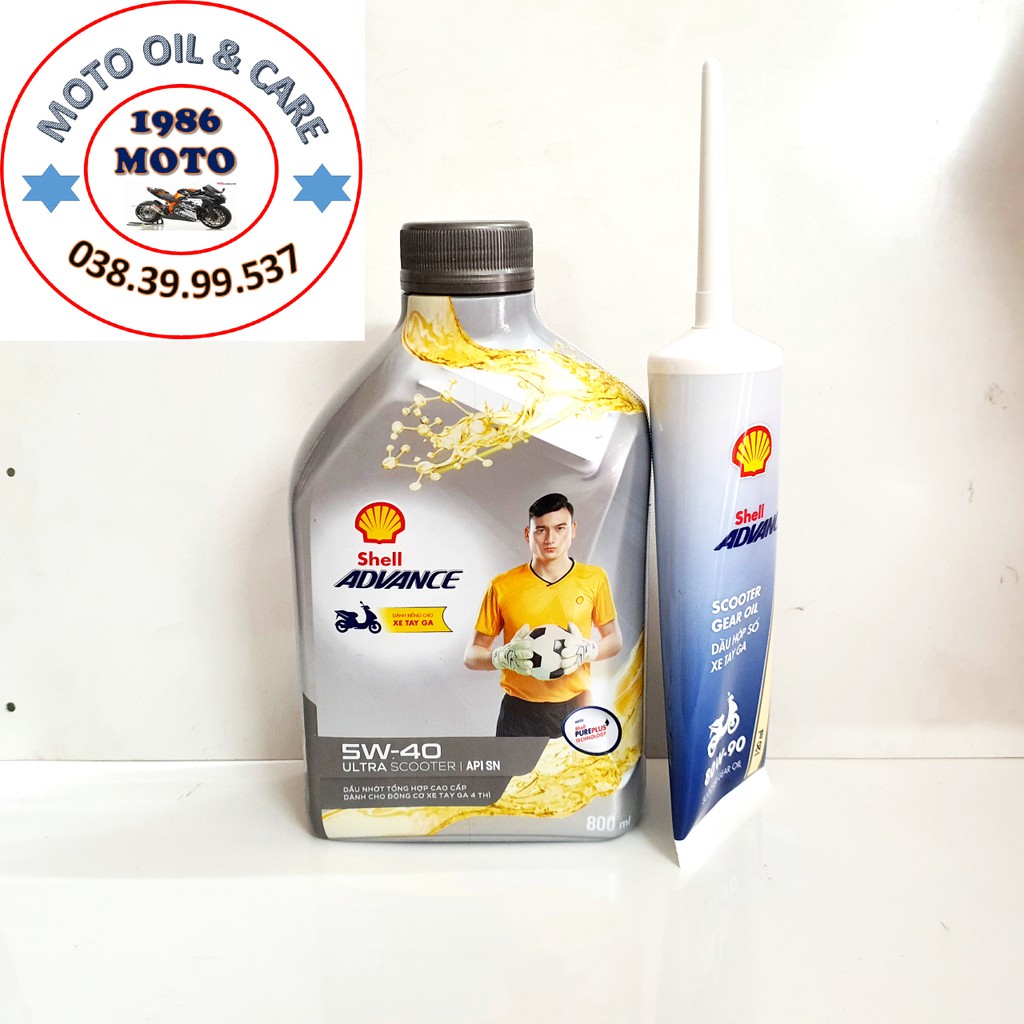 COMBO NHỚT SHELL ADVANCE SCOOTER AX7 800ML + NHỚT LÁP SHELL | Shopee ...