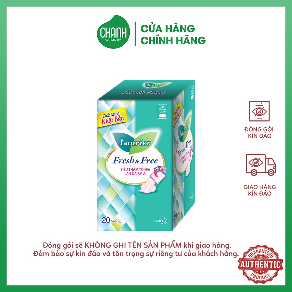 Băng Vệ Sinh Laurier Nhật Bản Fresh & Free Siêu thấm Chống Tràn Siêu ...