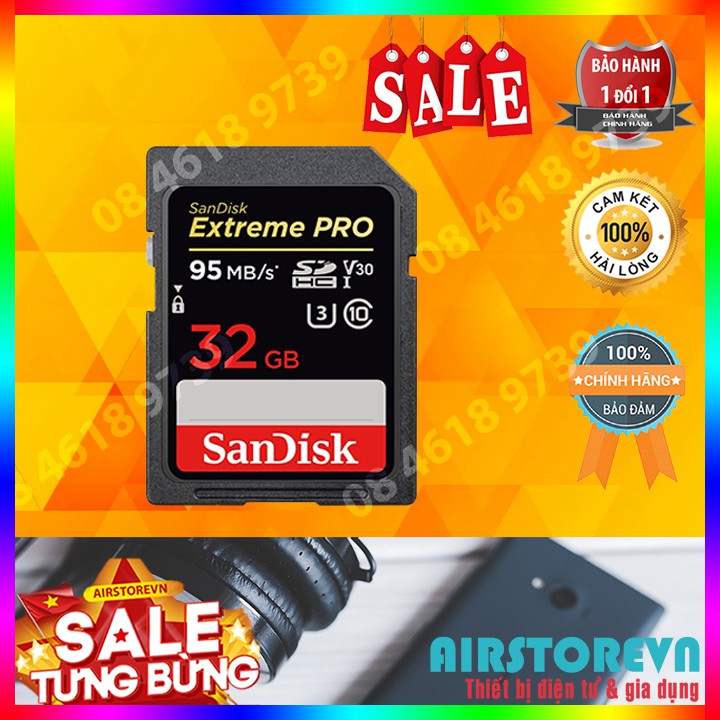Thẻ nhớ SD 32GB SanDisk Extreme Pro U3 V30 633X chính hãng bảo hành 5 năm- Màu bất kì | Shopee ...