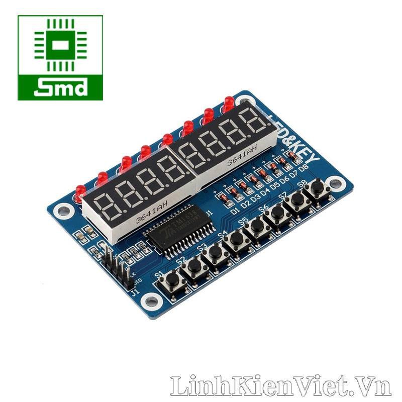 Module hiển thị + phím bấm TM1638 (8 Led + 8 phím) | Shopee Việt Nam