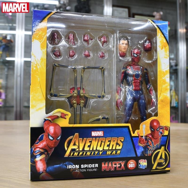 Mô hình chính hãng Mafex Iron Spiderman Infinity war | Shopee Việt Nam