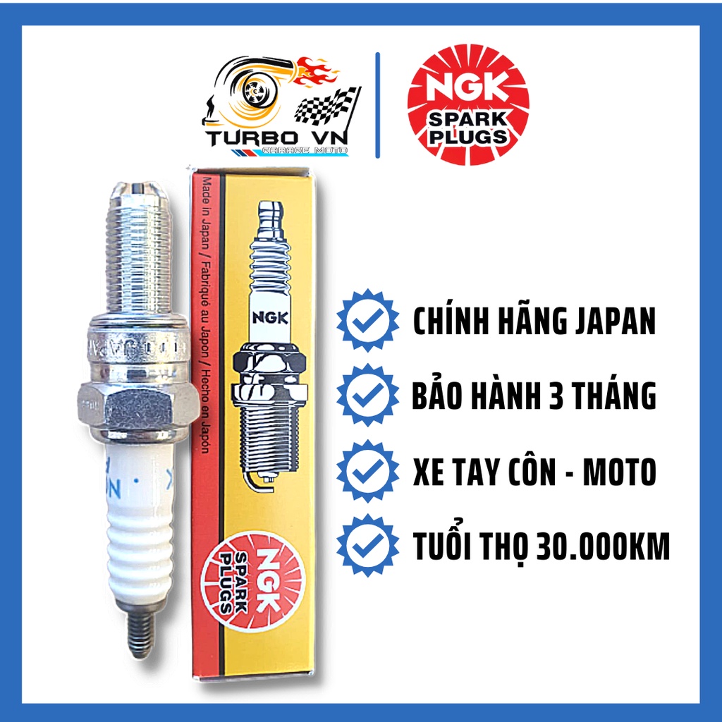 Bugi NGK CR9EK 2 chấu chính hãng cho xe gắn máy, Moto (Honda Yamaha ...