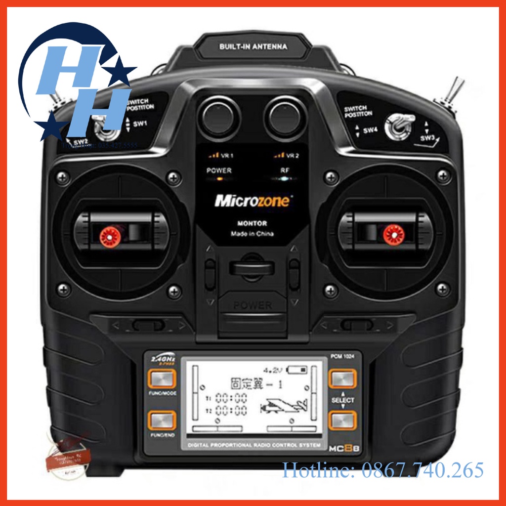 Bộ Điều Khiển Từ Xa Micorozone MC8B 2.4g 8CH + RX MC9002 | Shopee Việt Nam