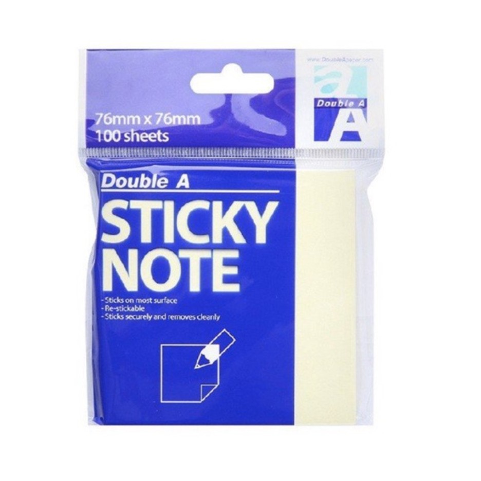 Giấy note màu vàng 3x2 Double A (76mm x 51mm) | Shopee Việt Nam