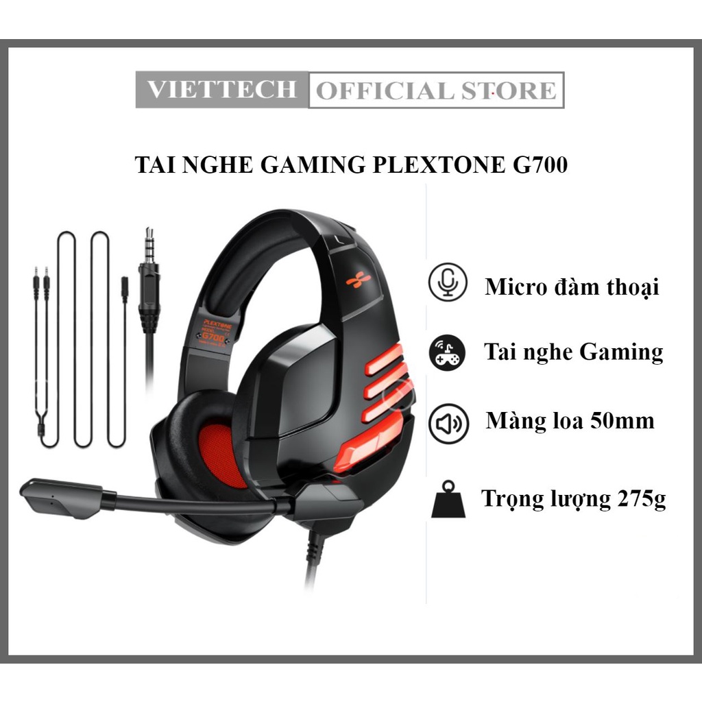 Tai Nghe Trùm Tai Gaming Plextone G700 Dùng Được Cho Máy Tính và Điện ...