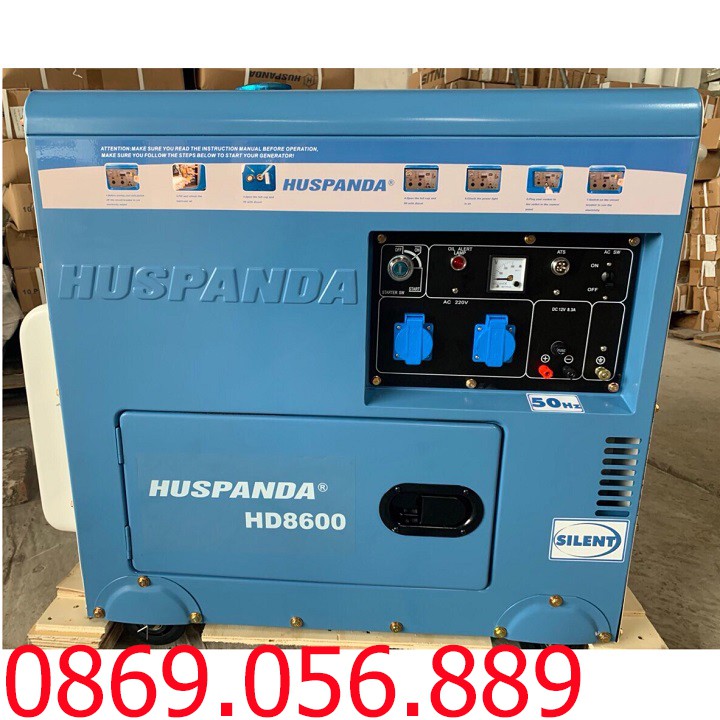 Máy Phát Điện Chạy Dầu 7.5Kw Huspanda HD8600 Chống Ồn | Shopee Việt Nam