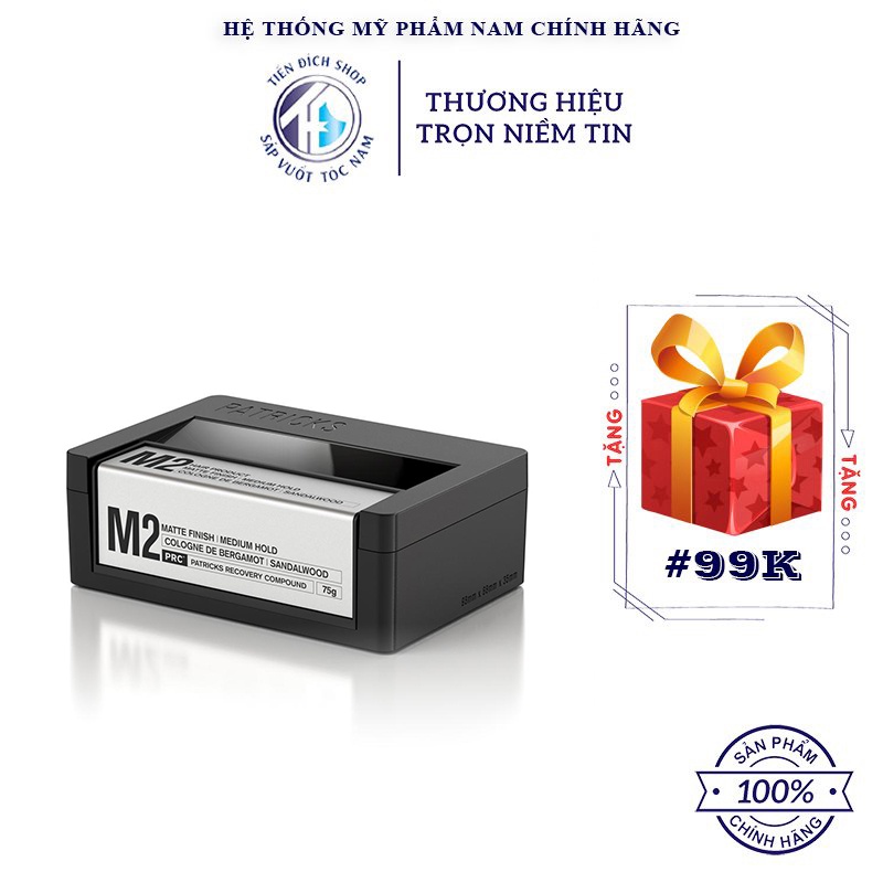 Patricks M2 – Matte Finish | Medium Hold Styling Product – 75g chính hãng | Shopee Việt Nam
