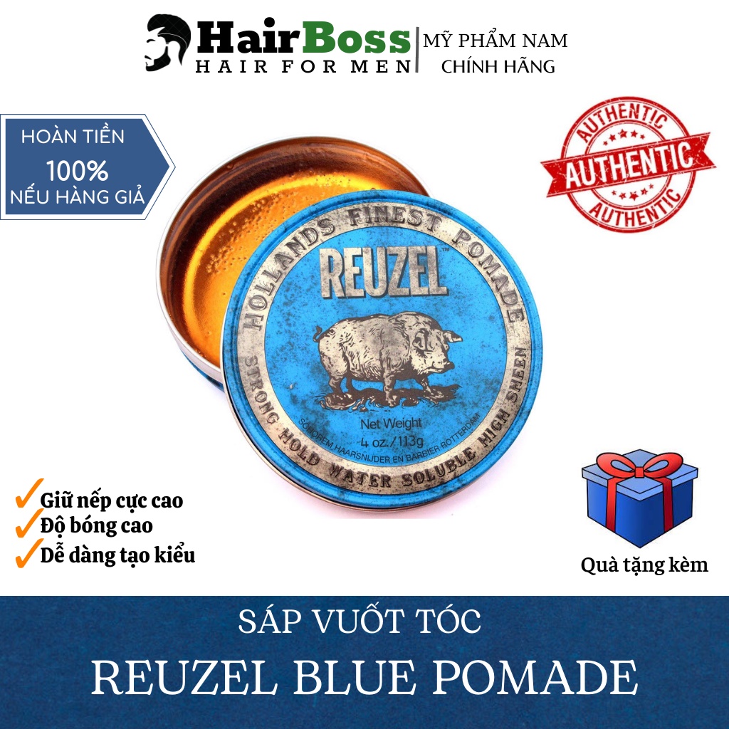 Sáp vuốt tóc Reuzel Blue Pomade 113gr, 30g | Shopee Việt Nam