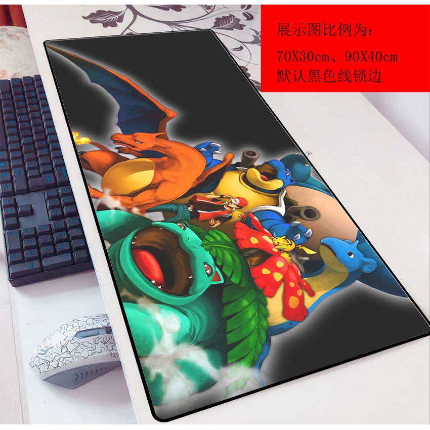 Pikachu Pokémon Mouse Pad 80x30 Pokemon Gaming Slip Pad Bàn Máy tính ...