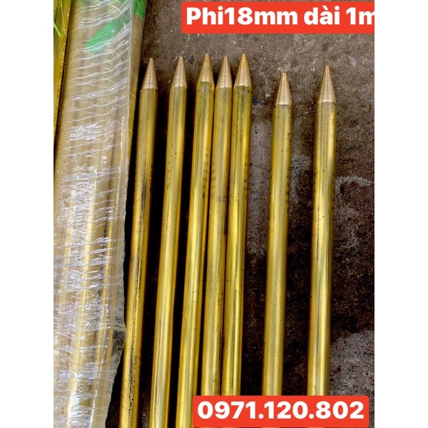 Kim thu sét đồng thau phi 18mm dài 1m | Shopee Việt Nam