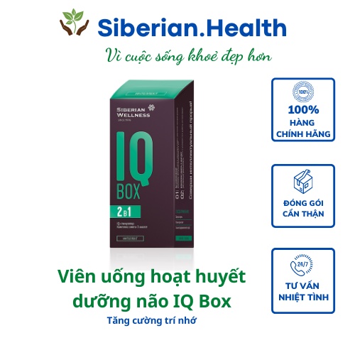 Date 2/2026 Viên uống hoạt huyết dưỡng não IQ Box - Tăng cường trí nhớ IQ Box Siberian Wellness ...