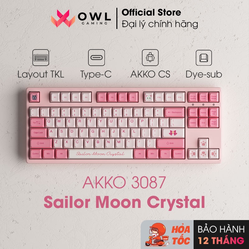 Bàn phím cơ AKKO 3087 Sailor Moon Crystal (AKKO CS Sakura switch ...