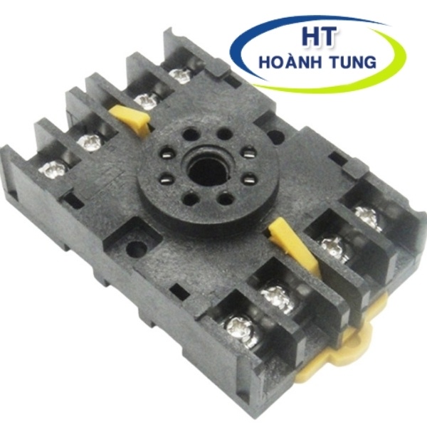 Đế gài timer 8PFA 8 chân tròn có chốt giữ dùng cho timer, relay AH2-Y ...