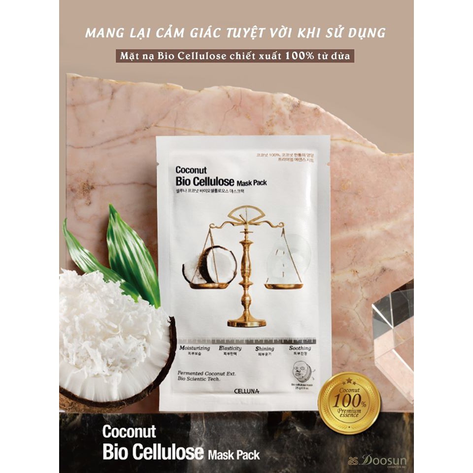 Mặt nạ Celluna Coconut Bio Cellulose Mask Pack | Shopee Việt Nam