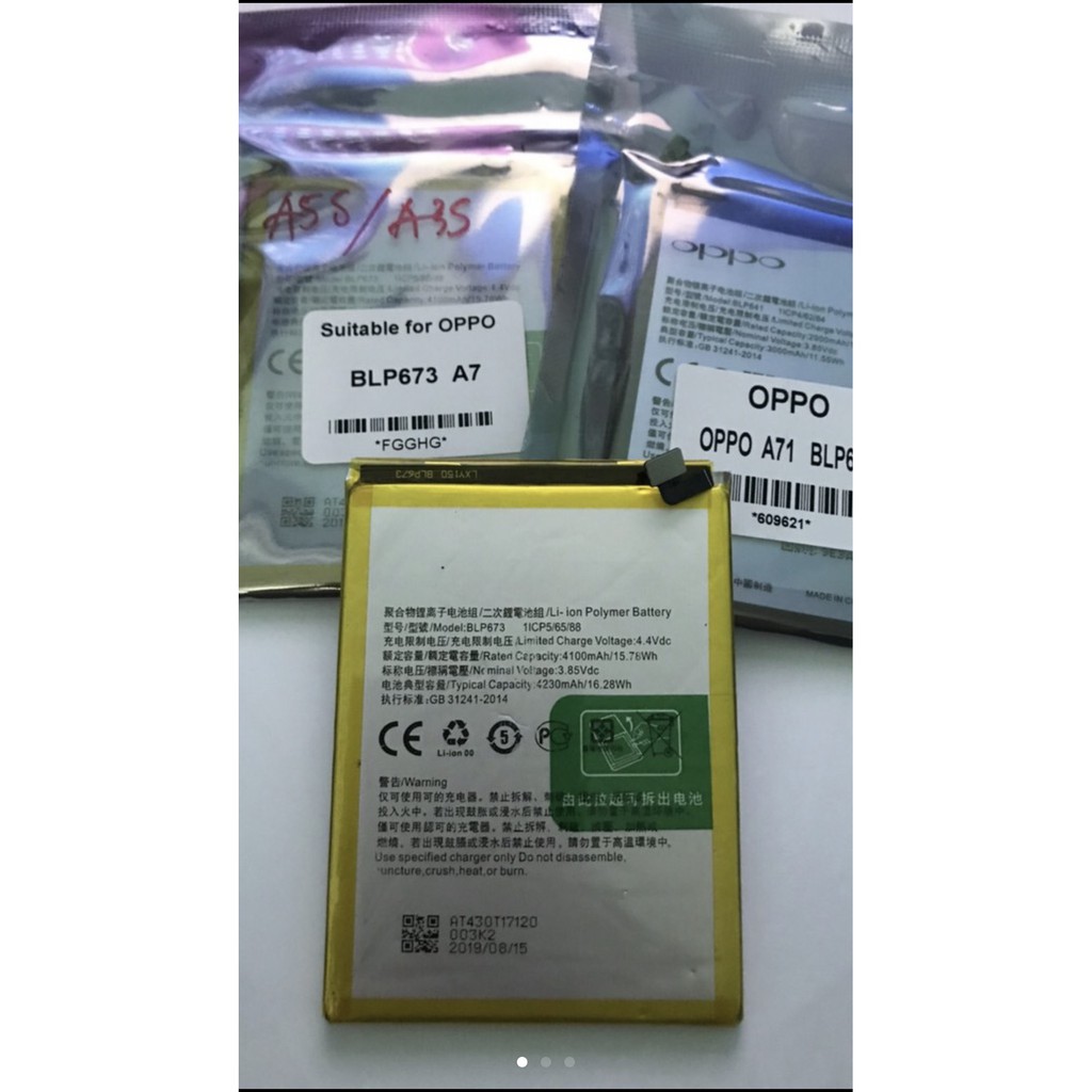 pin A3s / A5s BLP673 - oppo zin hãng dung lượng chuẩn | Shopee Việt Nam