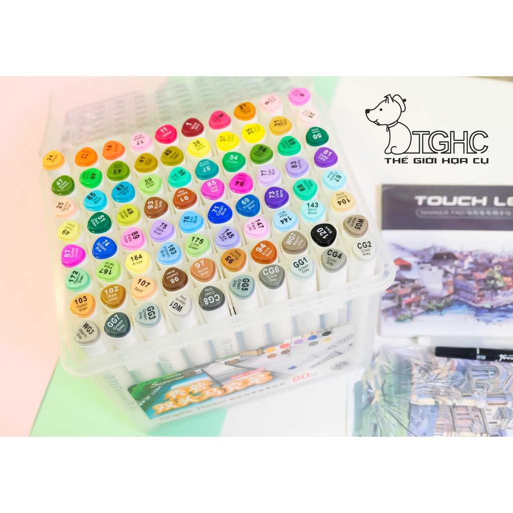 [SIÊU RẺ] Bút Marker Touch Soft Head Bộ 40/60/80 Màu [Có Quà Tặng Kèm ...