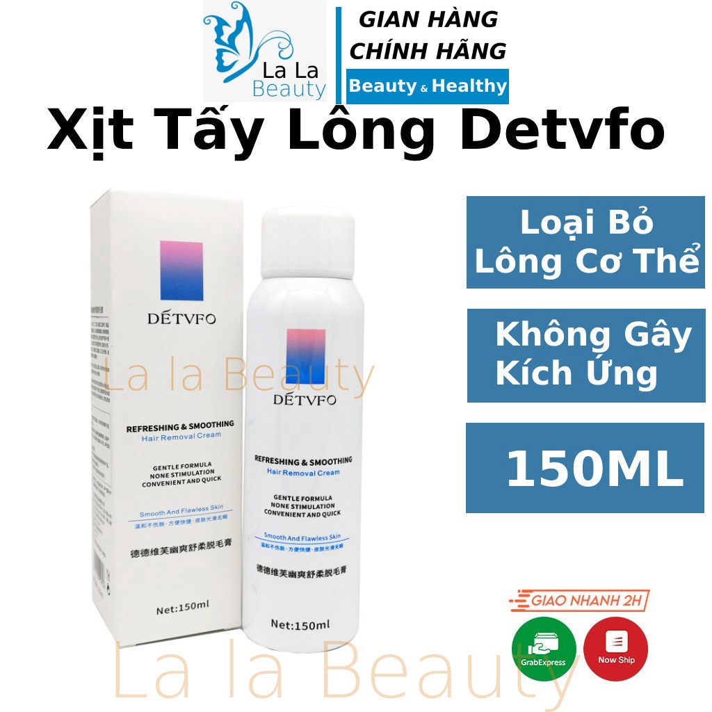 Kem xịt tẩy lông Detvfo 150ml tẩy lông chân nách chân tay vùng kín cho nam nữ cho da nhạy cảm ...