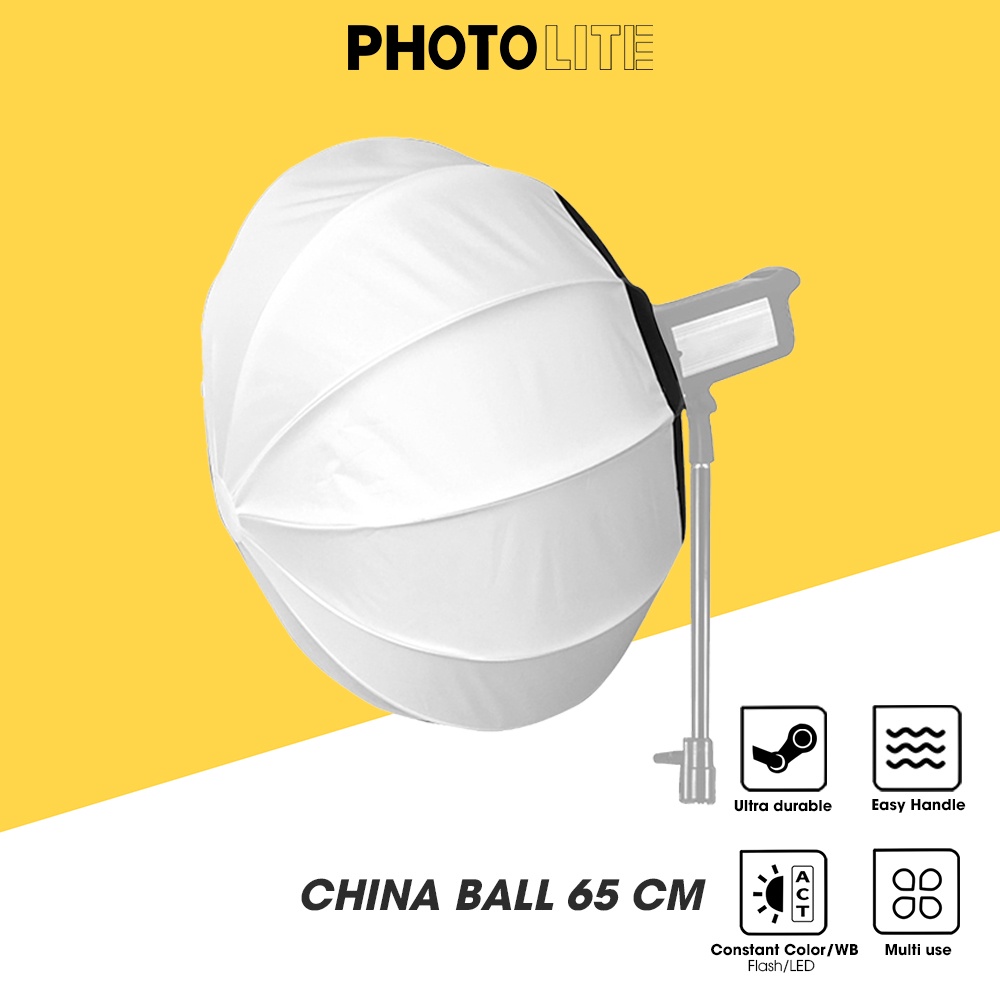 Softbox cầu china ball tròn 65 cm Photolite PA163 thao tác nhanh làm ...
