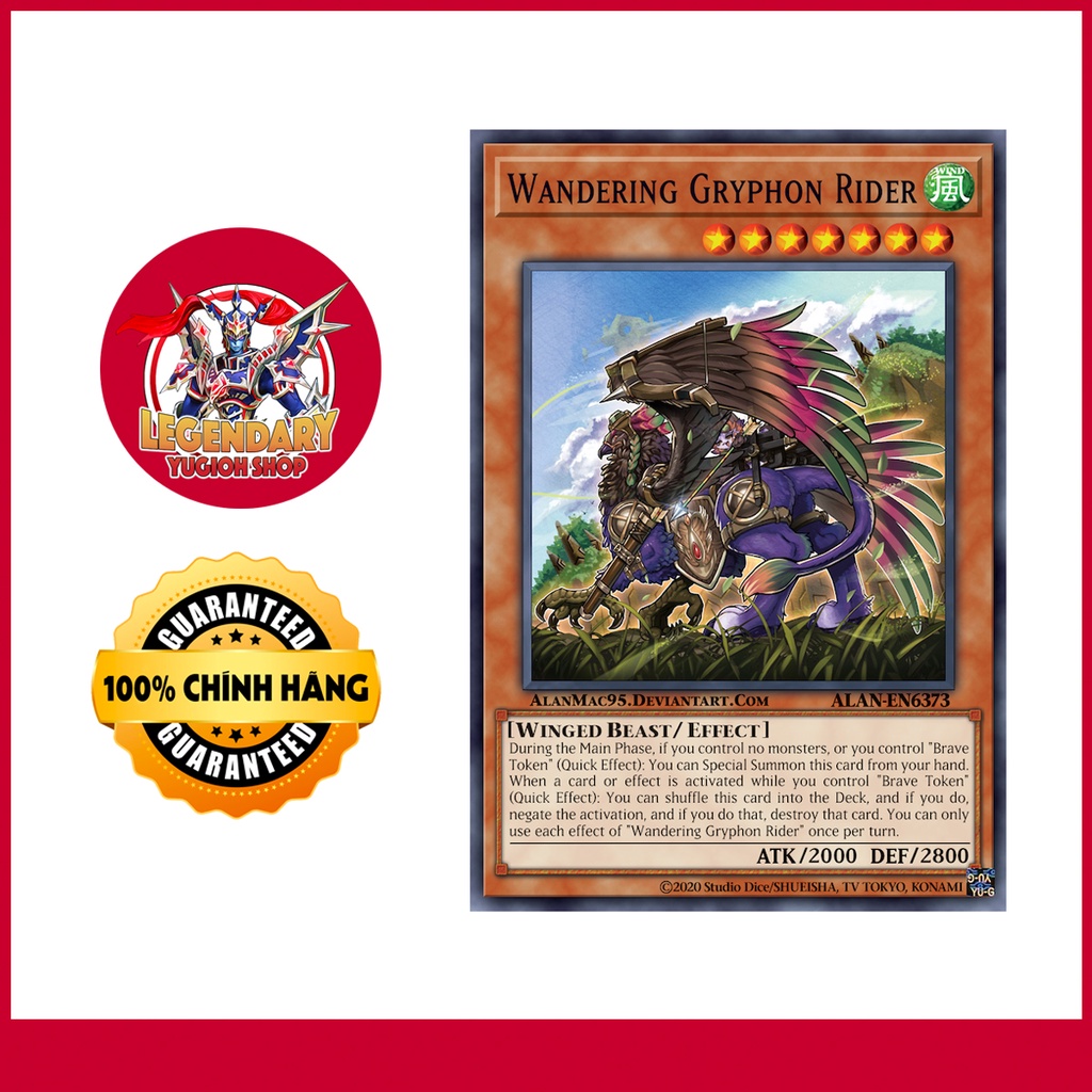 [EN][Thẻ Bài Yugioh Chính Hãng] Wandering Gryphon Rider | Shopee Việt Nam