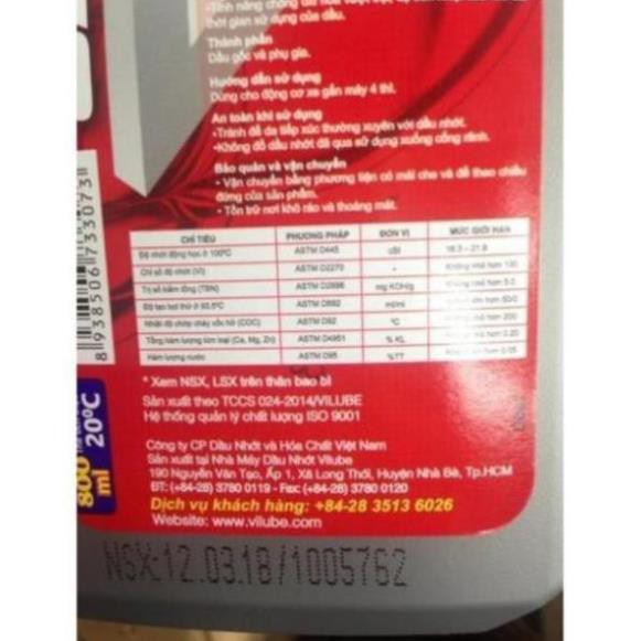 Dầu nhớt xe máy Vilube 0,8l 20w50 | Shopee Việt Nam