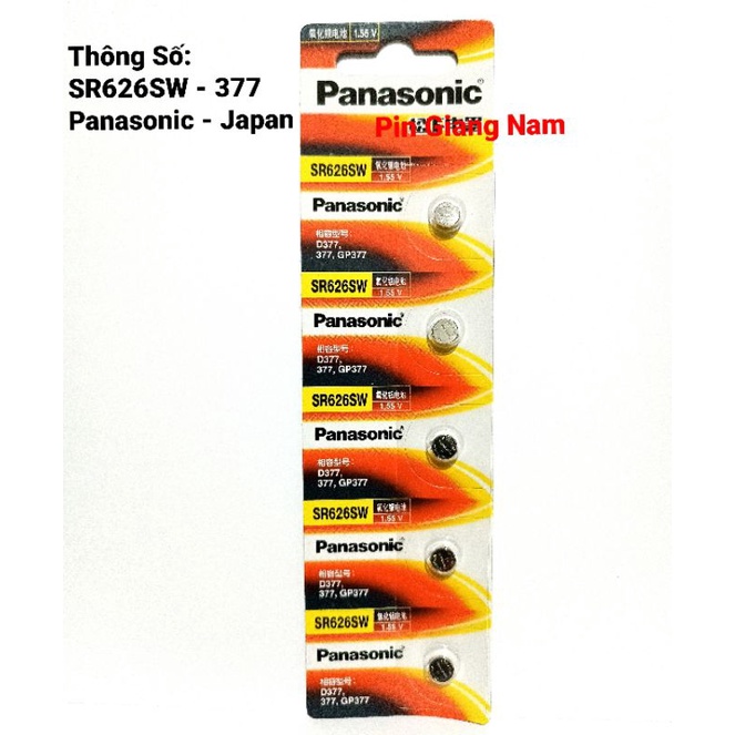 Pin Đồng Hồ SR626SW Panasonic (377) Hàng Cao Cấp Made in Japan | Shopee ...