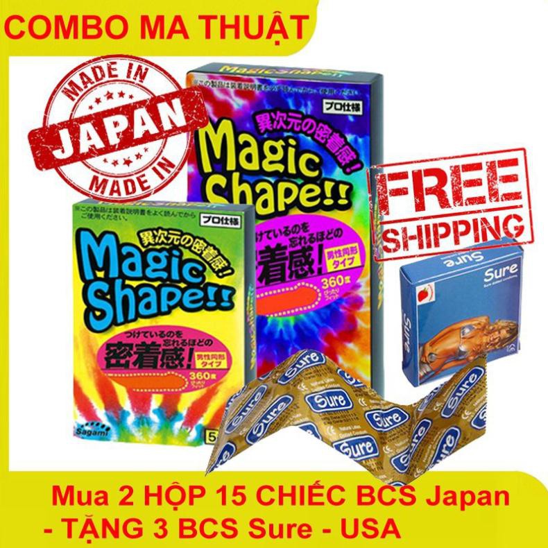 2 hộp bao cao su siêu mỏng Sagami MagicShape Nhật Bản tặng hộp 3 bcs ...