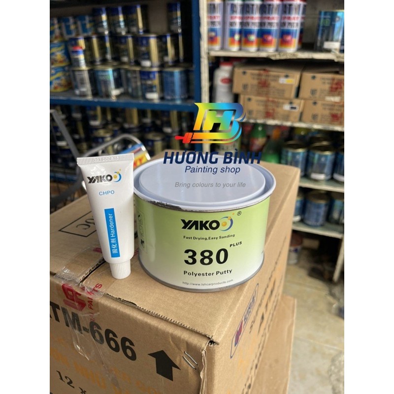 Bột bả, matit trám trét Yako 380 (bộ 1kg gồm chất đóng rắn) | Shopee Việt Nam
