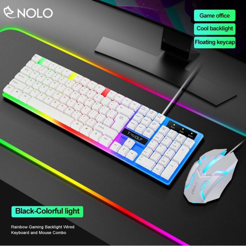 Combo Bộ Bàn Phím Giả Cơ Và Chuột Gaming Gear TWOLF TF230 Led RGB 3D ...
