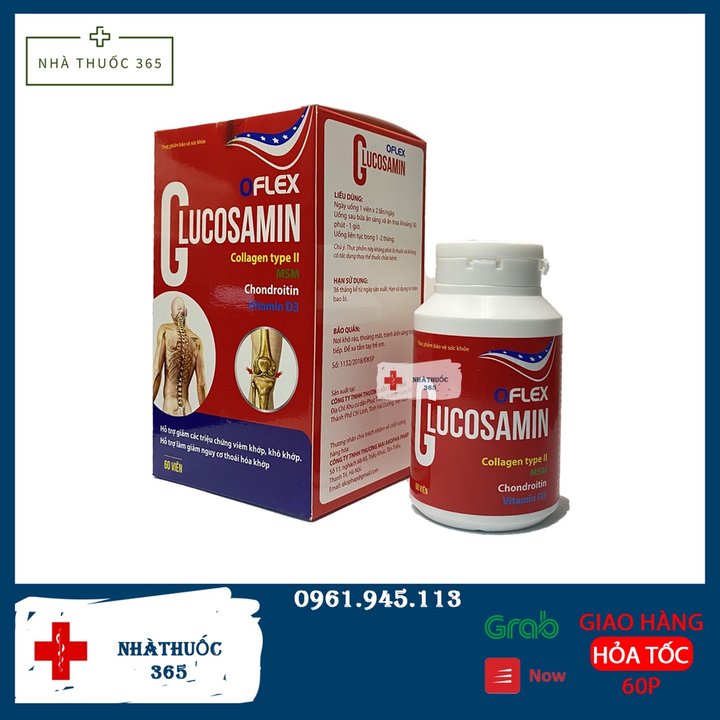 Viên uống bổ khớp Oflex Glucosamin Collagen Chondroitin lọ 60 viên ...
