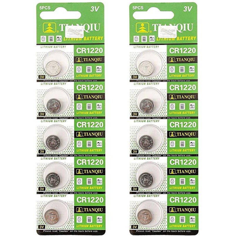 Vĩ 5 viên Pin cúc áo Cmos CR1220 Lithium 3V sử dụng nhiều thiết bị ...