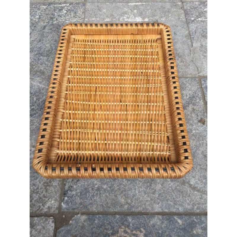 Khay nhựa giả mây 30*40cm | Shopee Việt Nam