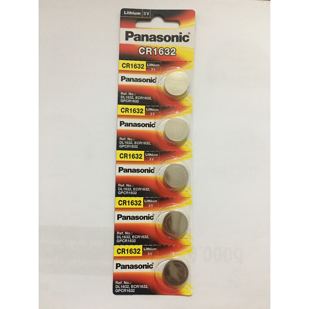 Pin CR1632 Panasonic 3V Lithium vỉ 5 viên | Shopee Việt Nam