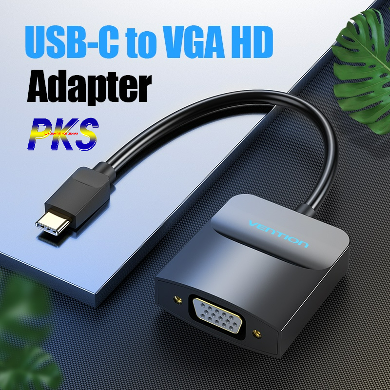 Cáp chuyển đổi USB Type C to VGA Full HD Vention TDDBB - Hàng Chính ...