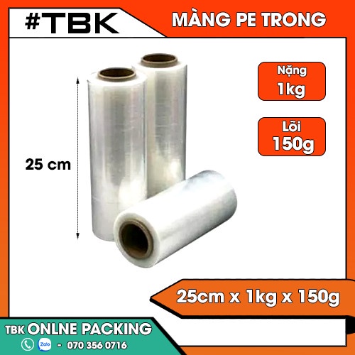 Màng PE Trong 25CM Nặng 1KG /1 Cây | Shopee Việt Nam
