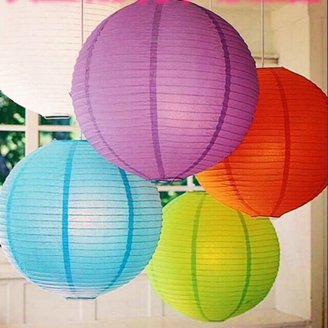 Đèn lồng giấy khung sắt loại đẹp(25cm) | Shopee Việt Nam