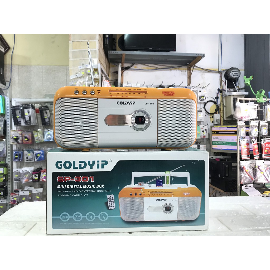 LOA RADIO / USB /THẺ NHỚ GOLDYIP SP-301 CÓ FM/AM | Shopee Việt Nam