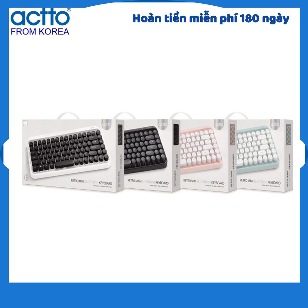 Bàn phím bluetooth 3.0 thiết kế Mini Retro tích hợp nhiều thiết bị Actto BTK-01 | Shopee Việt Nam