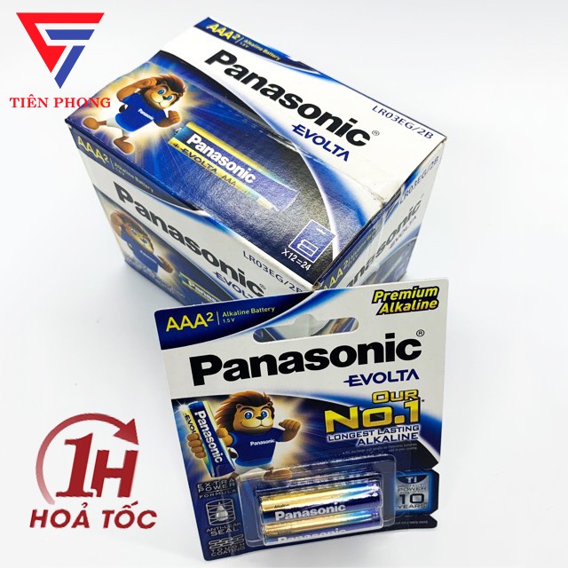 Pin AAA (LR03) 1,5V Panasonic Evolta LR03EG/2B Hàng chính hãng - Vỉ 2 Viên | Shopee Việt Nam